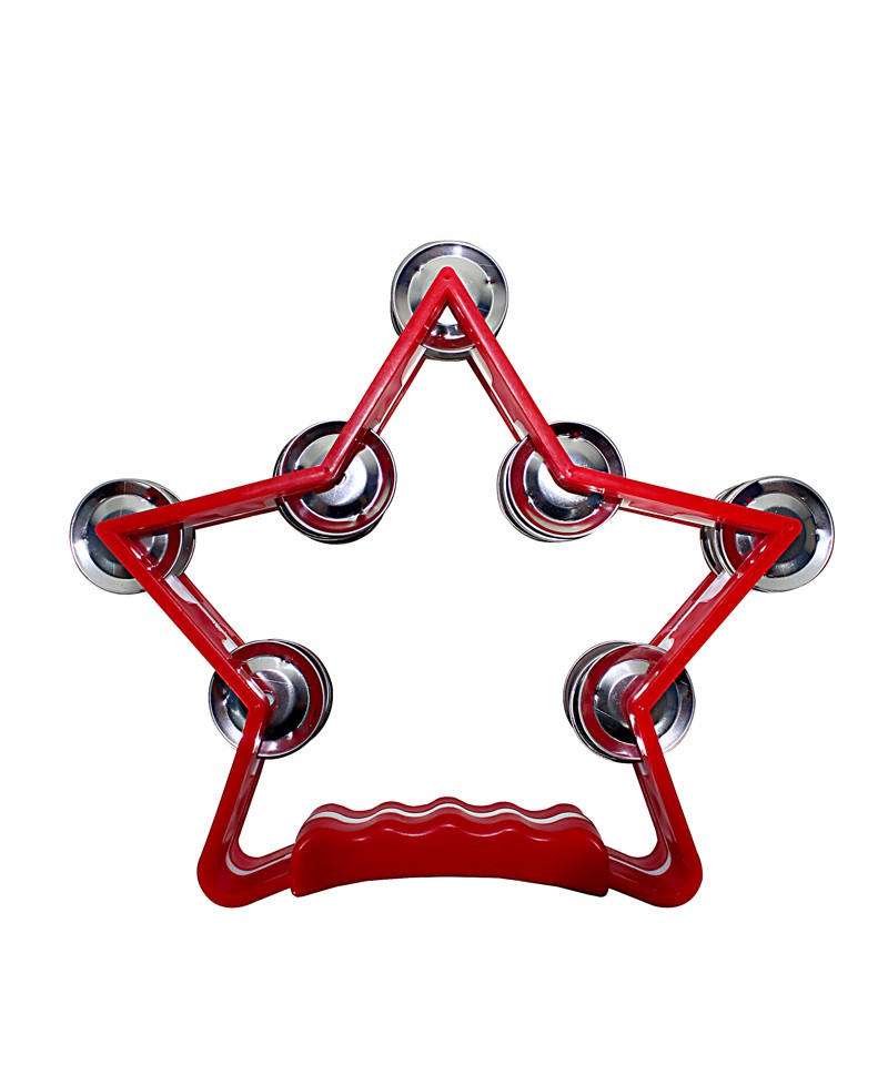 PANDERO TIPO ESTRELLA (ROJO Y AZUL)