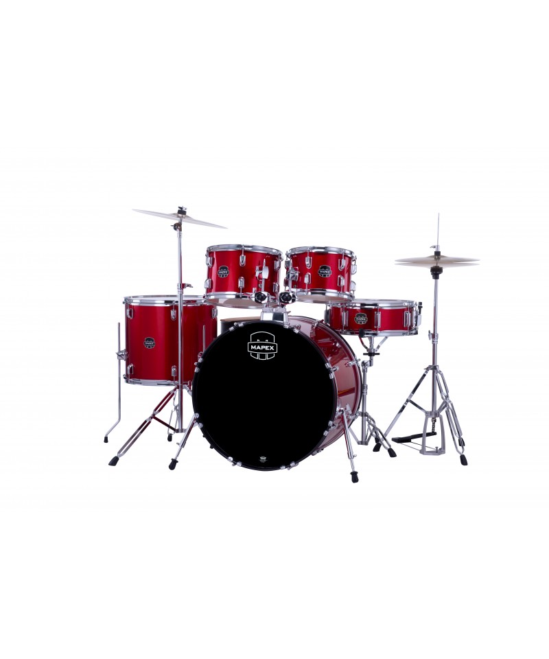 BATERIA ACUSTICA COMET CON CYMBAL Y SILLA (ROJA)